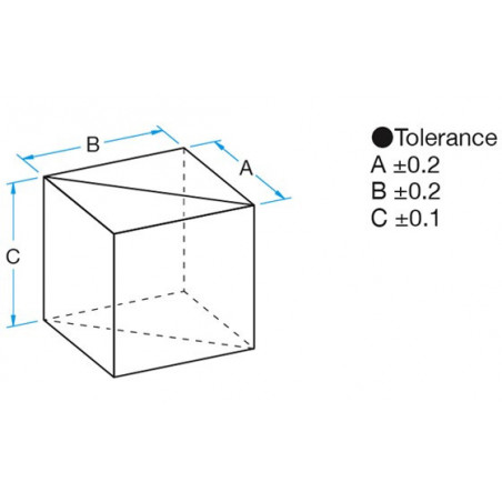 Chromium Cube Half Mirrors