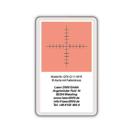 IR-Sensor cards with crosshairs