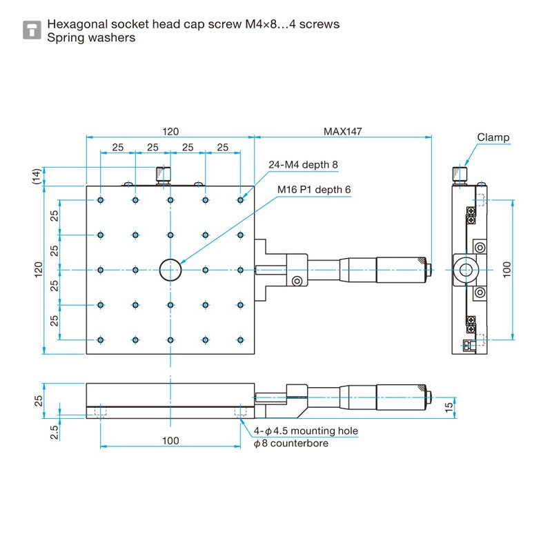 OSE-TAM-1201: X axis, 120 x 120 mm