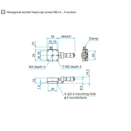 OSE-TSD-251: X axis, 25 x 25 mm
