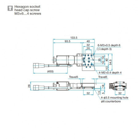 Aluminum Crossed Roller Guide Motorized Stage