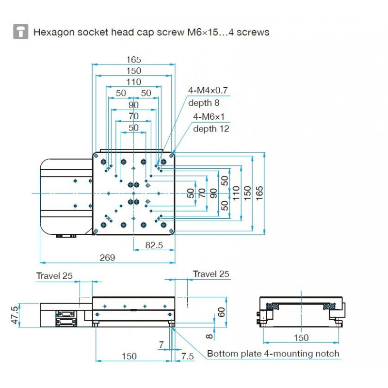 Precision X Axes, Glass-scale Encoder