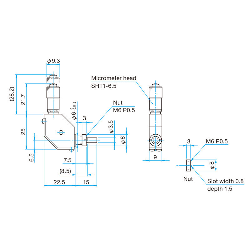 Angled Micrometer Heads